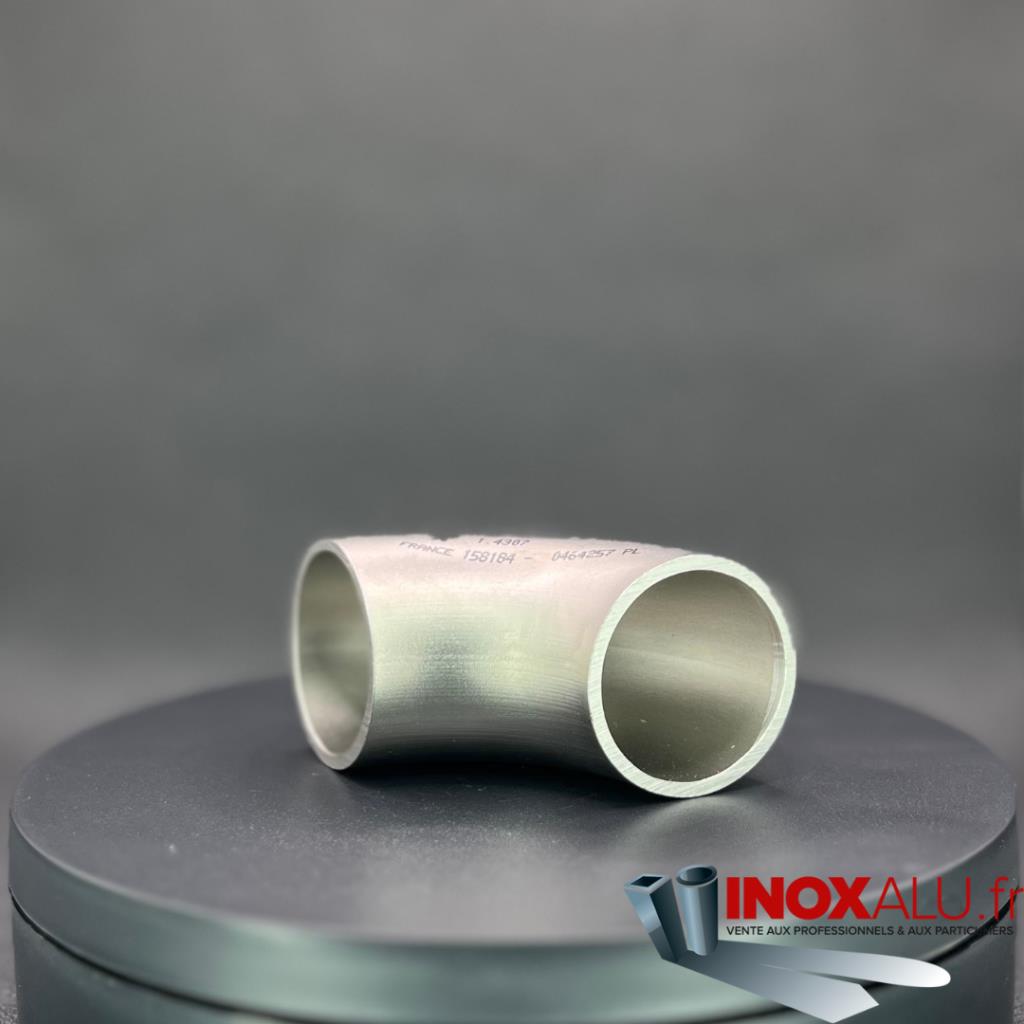 Coude inox à 90° diamètre 60.3x2mm inox 304L - InoxAlu.fr